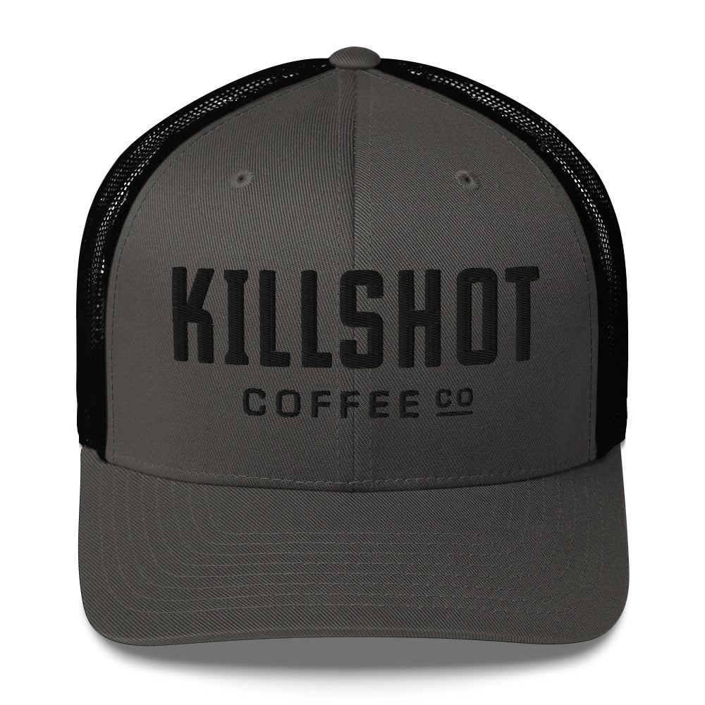 Killshot - Black logo Trucker Cap – killshotcoffeeco